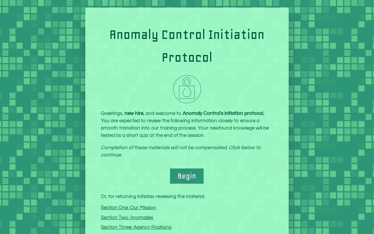 Anomaly Control Initiation Protocol